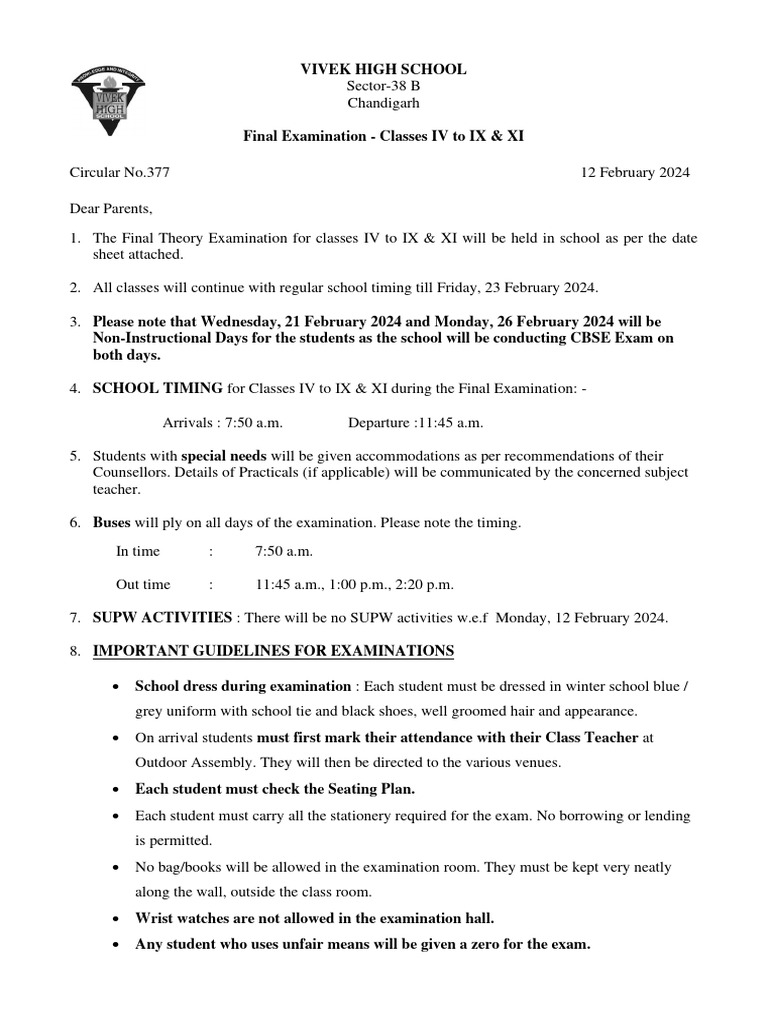 Circular 20240212135144 Circular No.377 - Final Examination Classes Iv ...