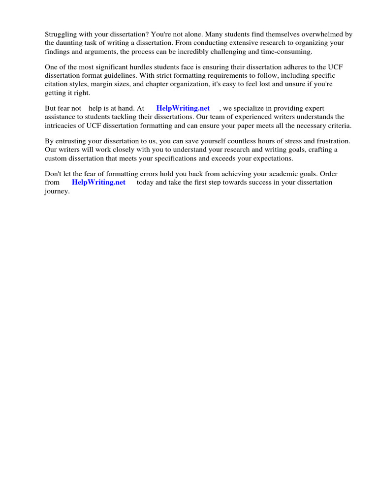 Ucf Dissertation Format Review | PDF | Thesis | Brand