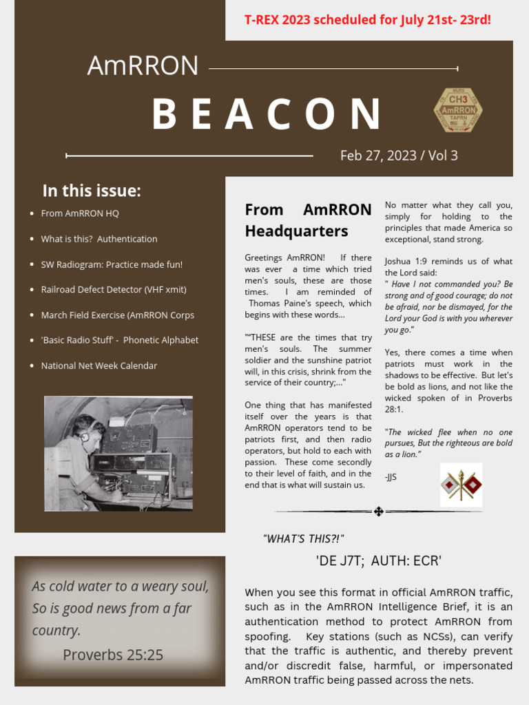AmRRON-Beacon-Vol-3 | PDF | Radio | Telecommunications