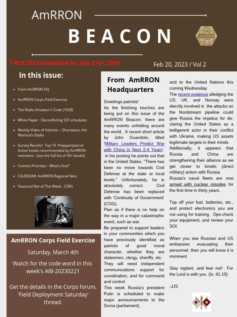 AmRRON Beacon Vol 2 | PDF | Electronics | Radio