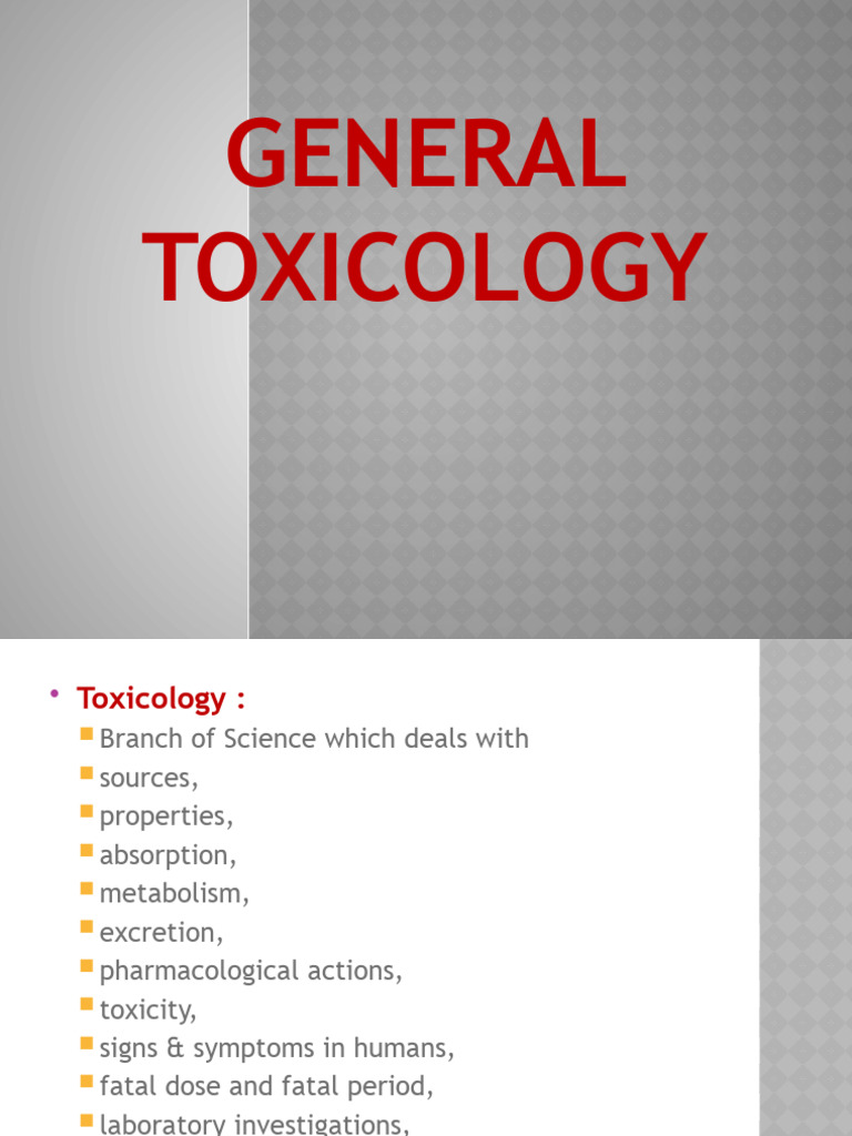 Overview of Toxicology and Poisons | PDF | Toxicology | Poison