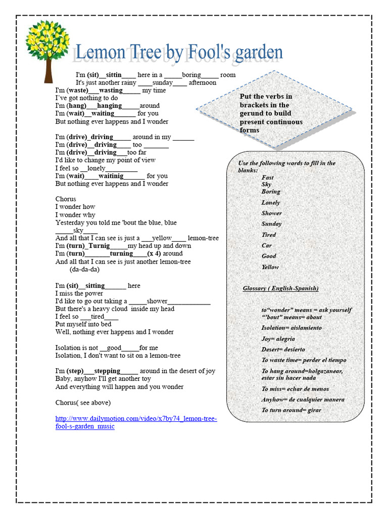 Lemon Tree Song Analysis | PDF