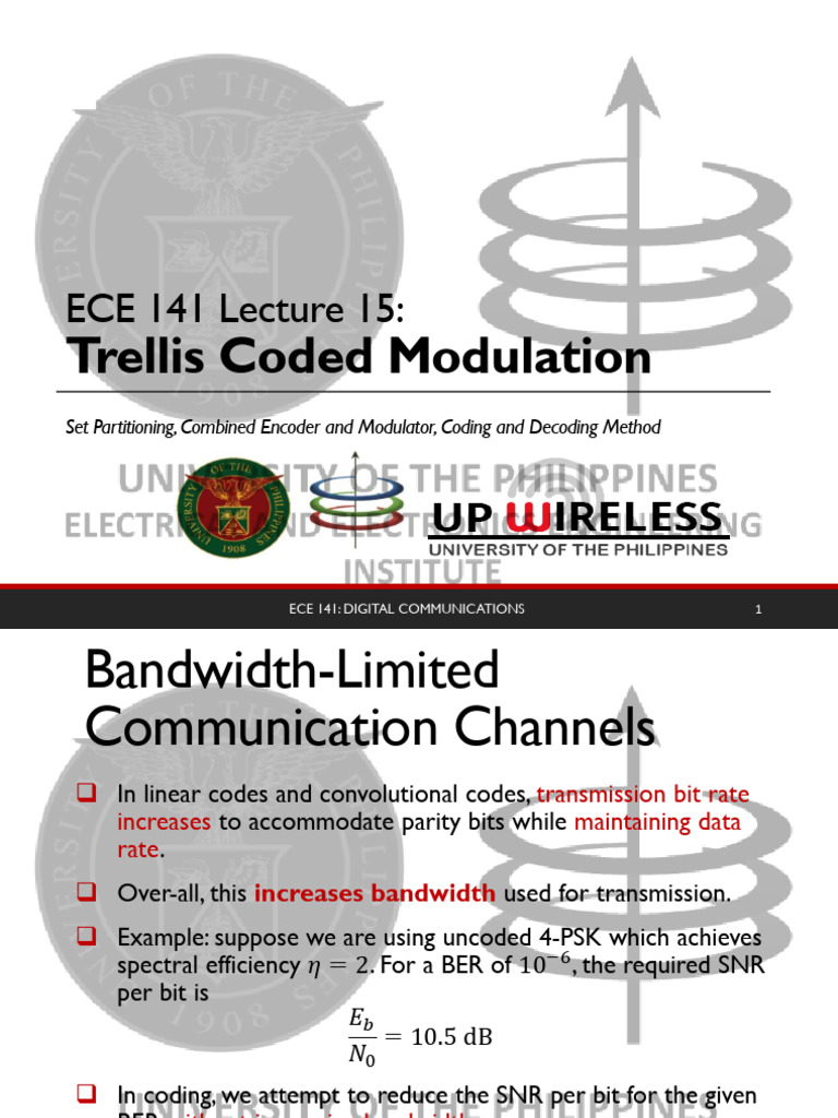 Ece141 Lec15 Trellis Coded Modulation | PDF | Teaching Methods & Materials | Computers
