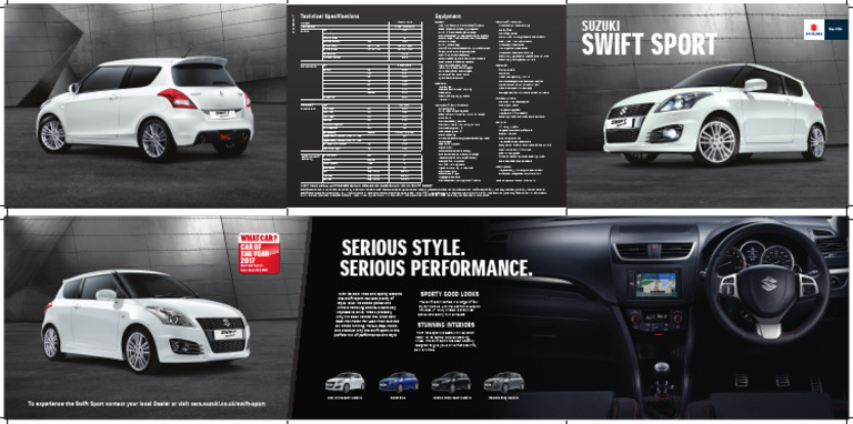 2016+Suzuki+Swift+Sport+Brochure | PDF | Fuel Economy In Automobiles ...