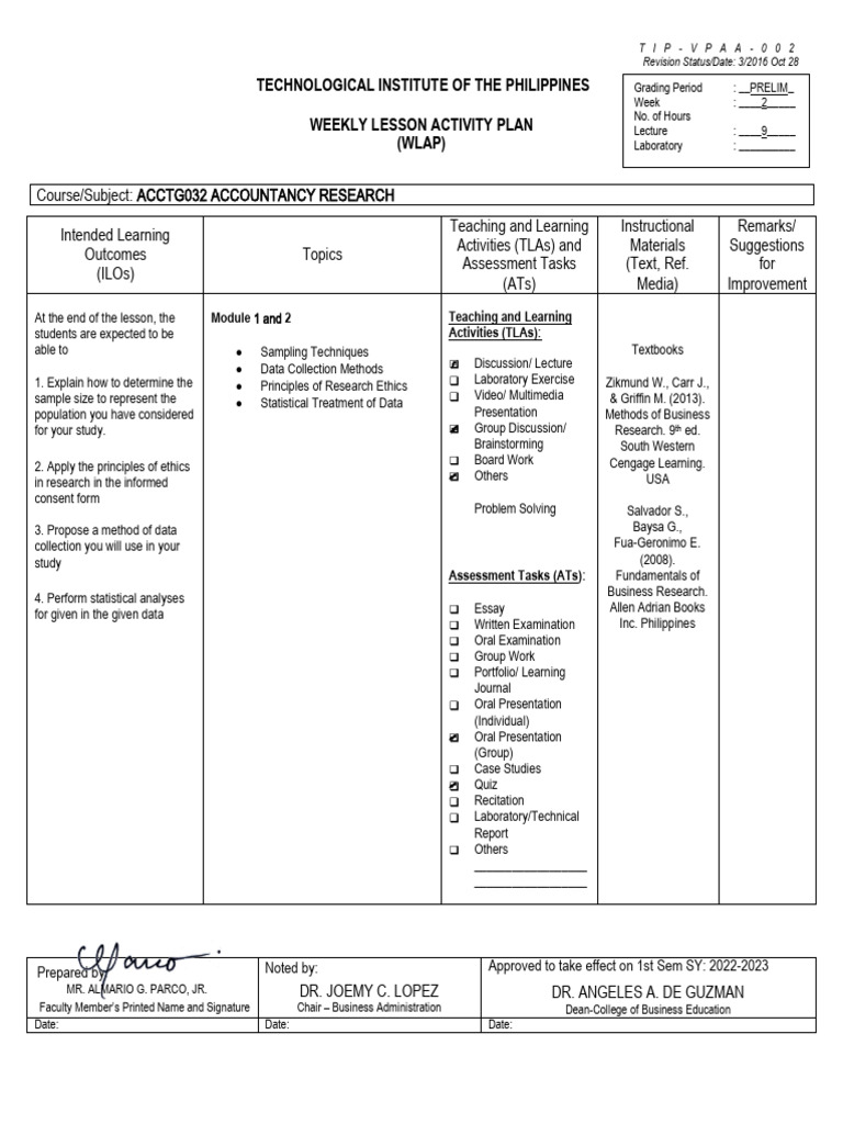ACCTG032 WLAP Module 1 AND 2 | PDF