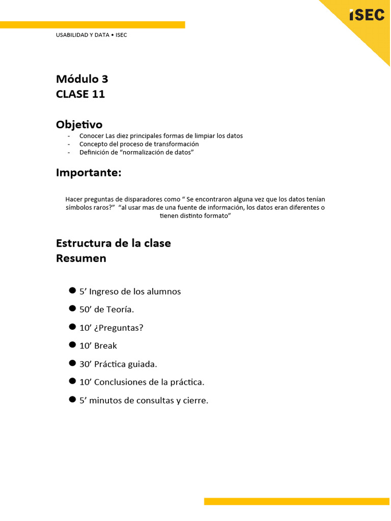 Clase 11 M3 - Guía de Clase | PDF