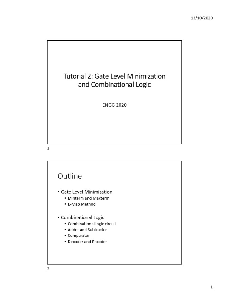 Tut 02 | PDF | Logic Gate | Mathematical Logic