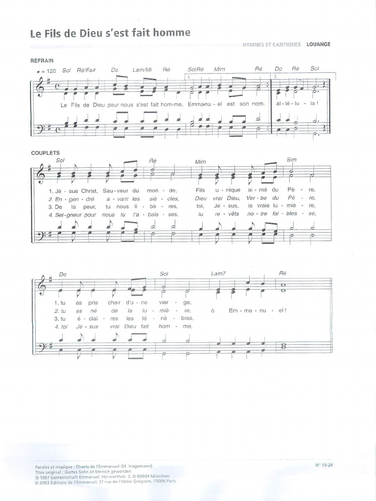 Le Fils de Dieu S-Est Fait Homme-4v | PDF