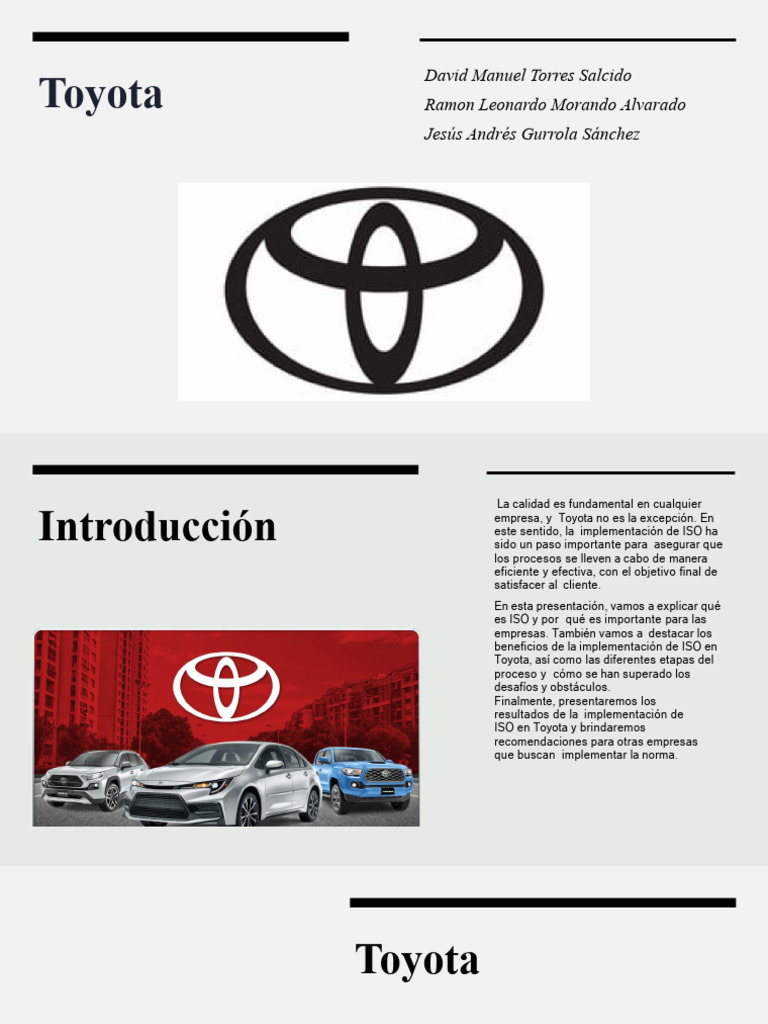 Toyota ISO | PDF | Calidad (comercial) | Toyota