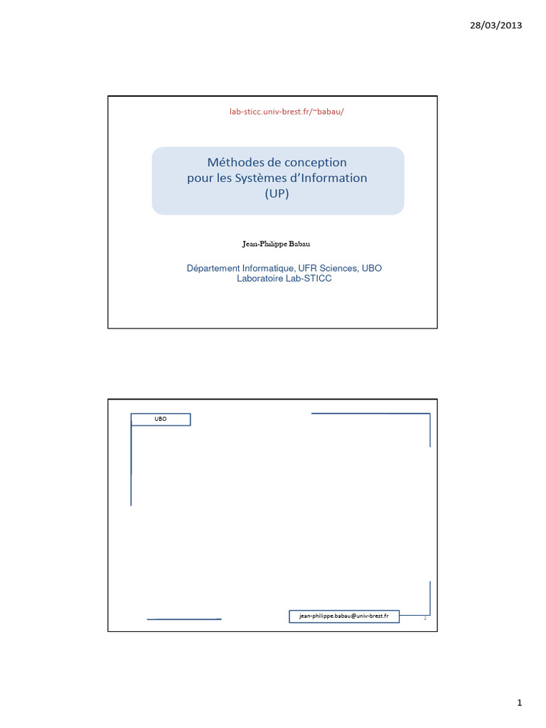Méthode UP pour Systèmes d'Information | PDF | Cas d'utilisation ...