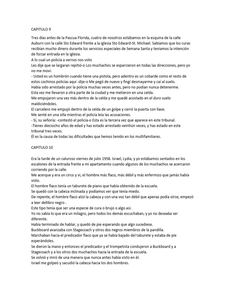 CAPITULO 9 y 10 Corre Nicky Corre | PDF