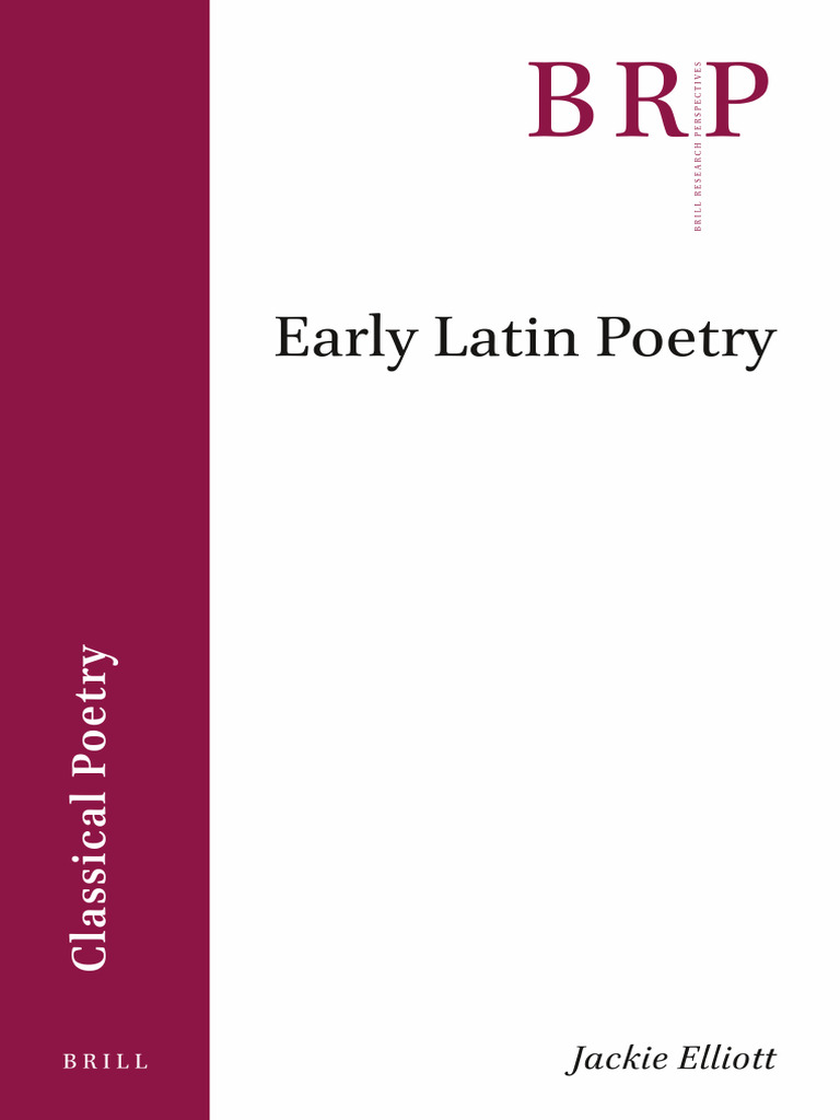 Early Latin Poetry (Jackie Elliott) | PDF | Classics