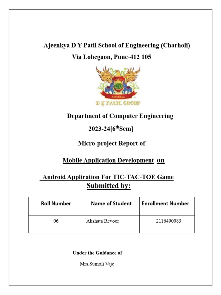 Micro Project Mad | PDF | Android (Operating System) | Mobile App