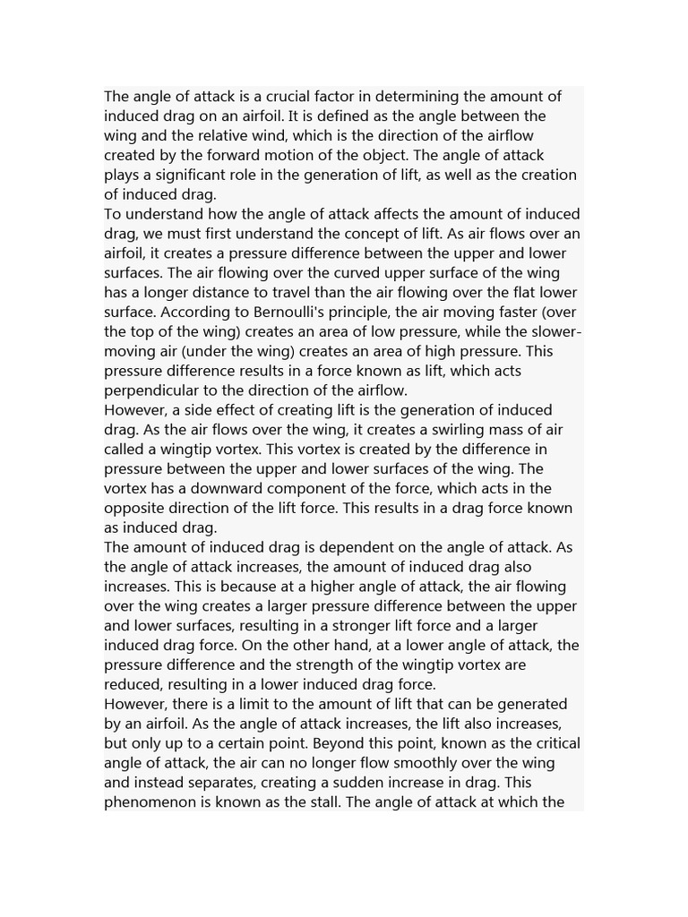 MECH3640 Note 2 | PDF | Lift (Force) | Drag (Physics)