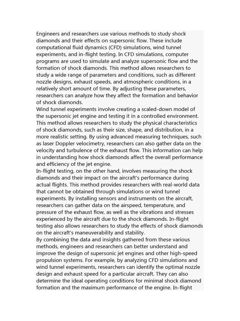 MECH3640 Shockwave Note2 | PDF | Wind Tunnel | Shock Wave