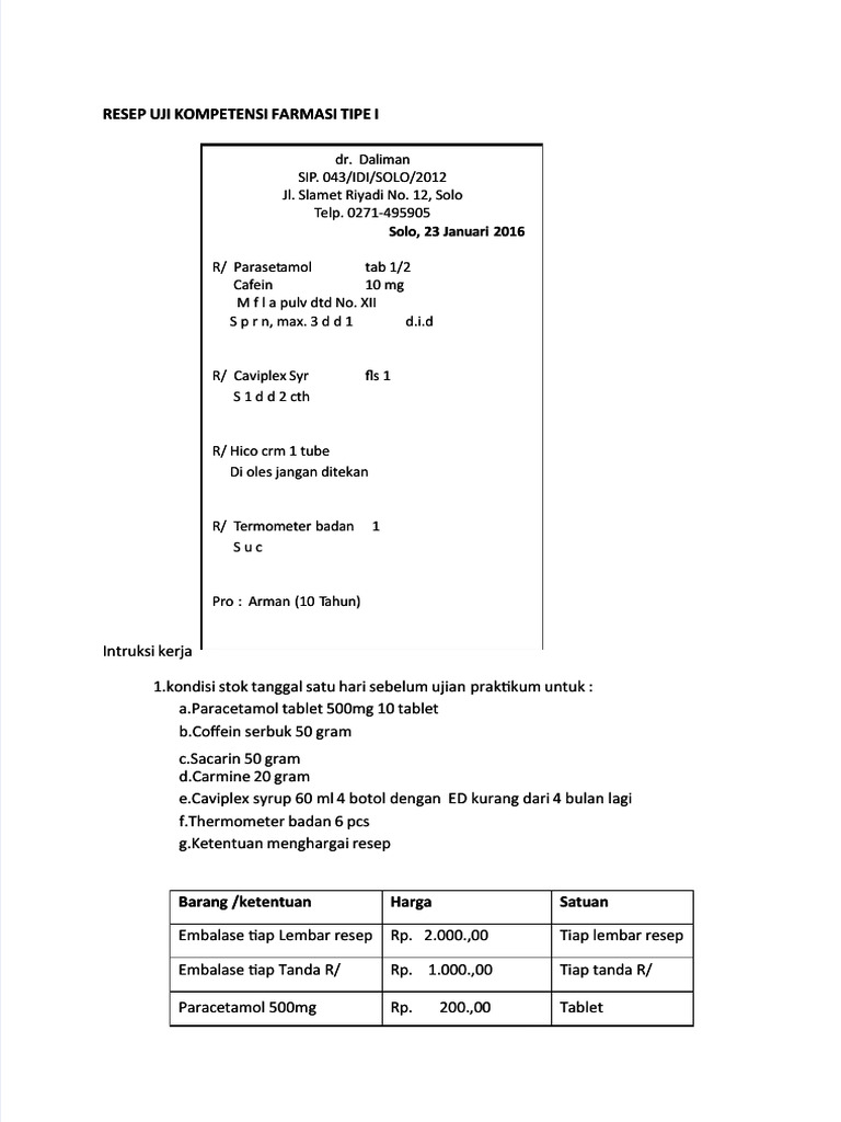 PDF Jawaban Resep Tipe 1 Lsp Compress | PDF