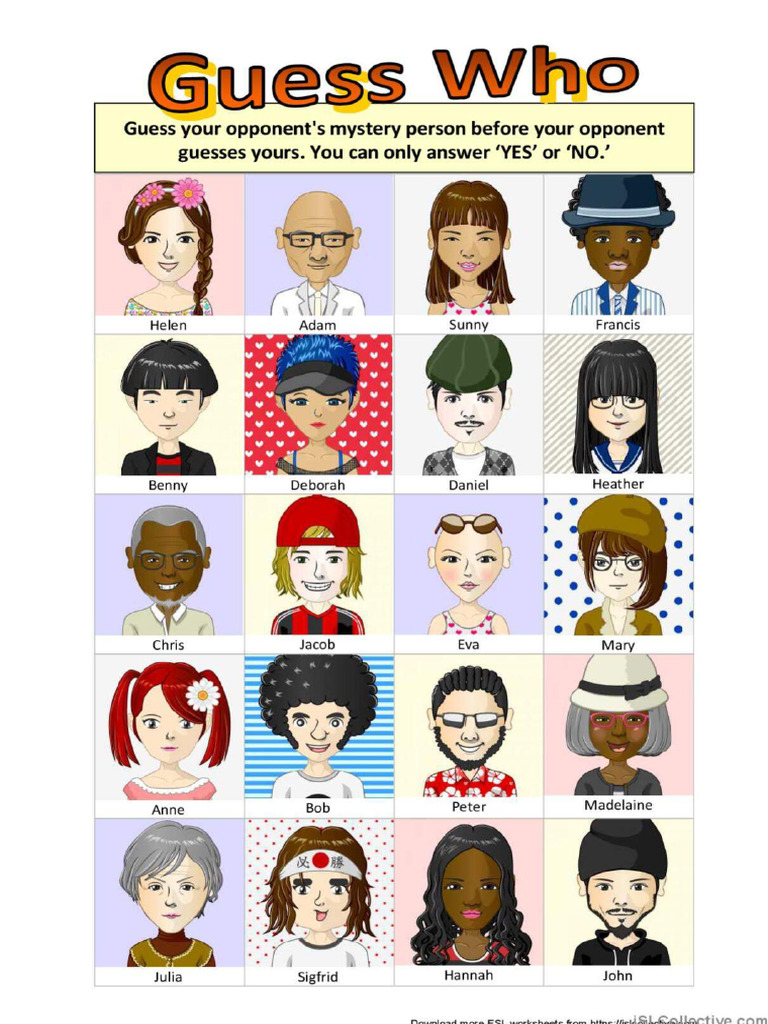 Guess Who I Am Game | PDF
