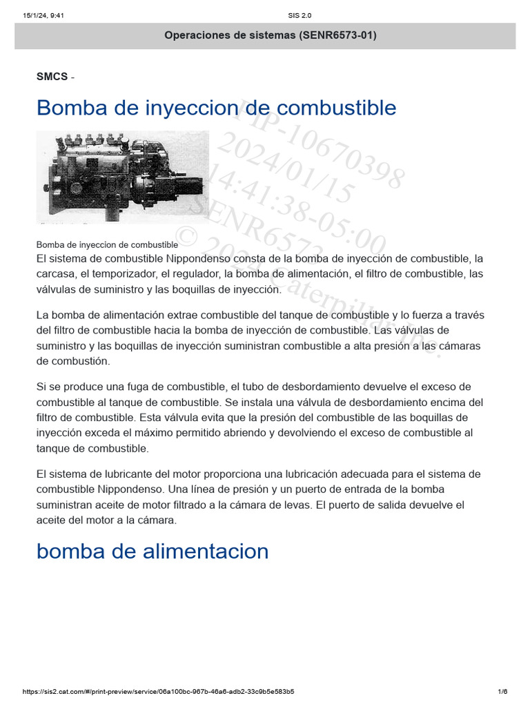 Lectura Bomba Lineal | Descargar gratis PDF | Inyección de combustible | Bomba