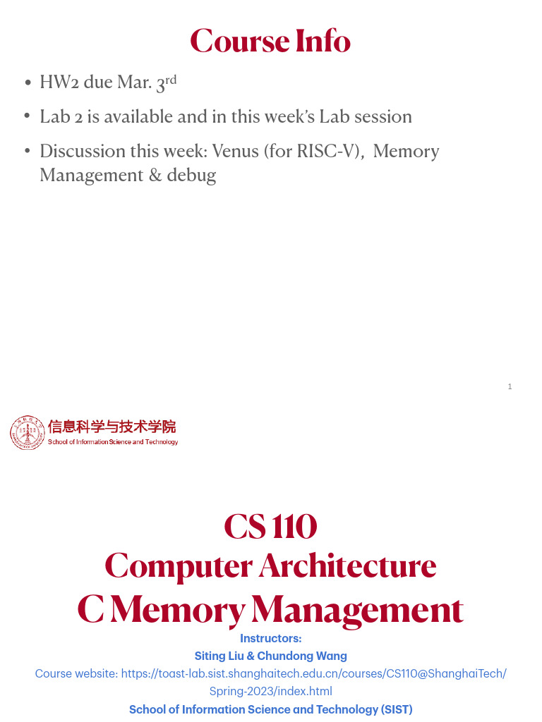 L05 Riscvi | PDF | Pointer (Computer Programming) | Assembly Language