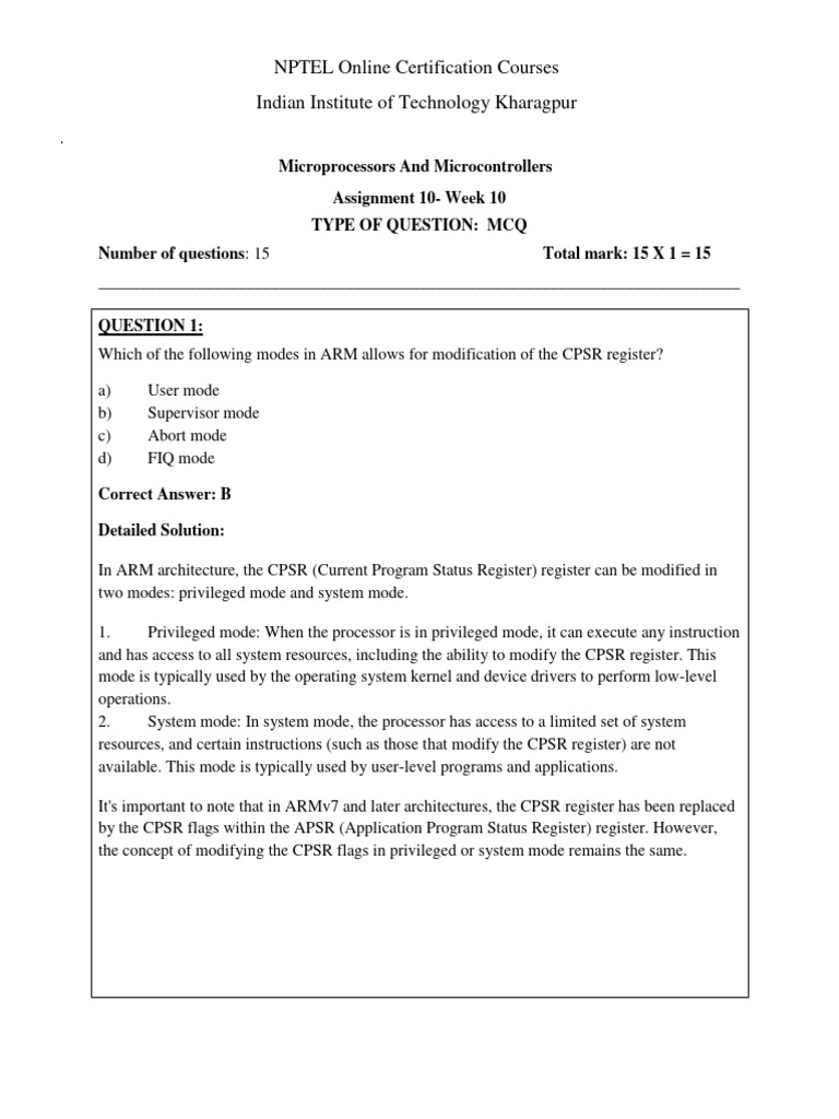 Assignment_10 Solution | PDF | Microcontroller | Computer Science
