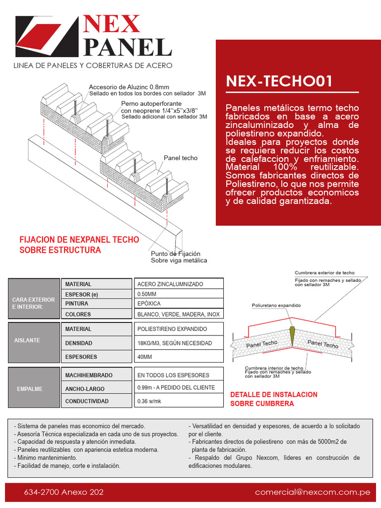 Paneles NEX: Eficiencia y Ahorro | PDF | Aislamiento térmico | Materiales