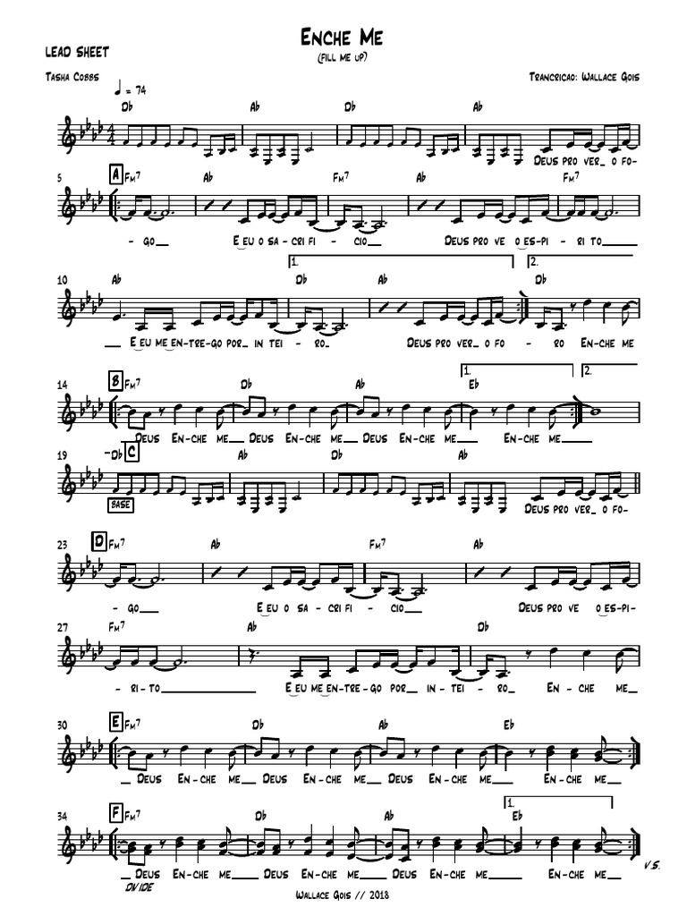 Enche Me - LEAD SHEET | PDF