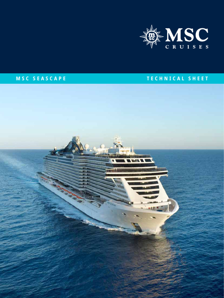 4.-MSC Seascape - Technical Sheet | PDF | Restaurants | Room