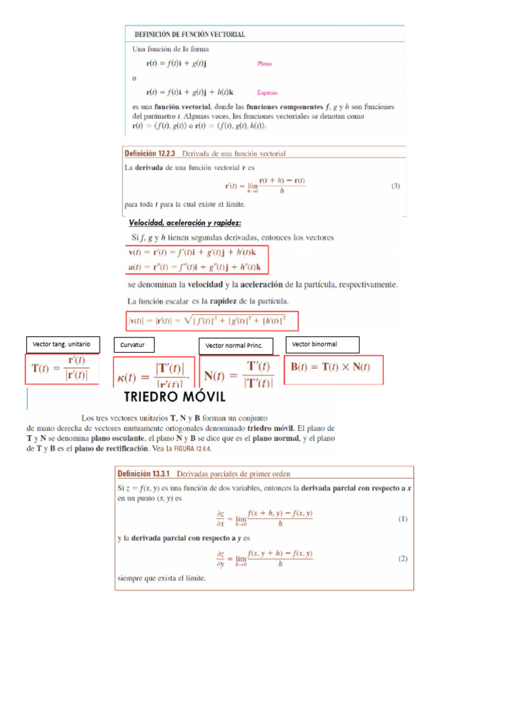 Formulario Calculo Vectorial | PDF