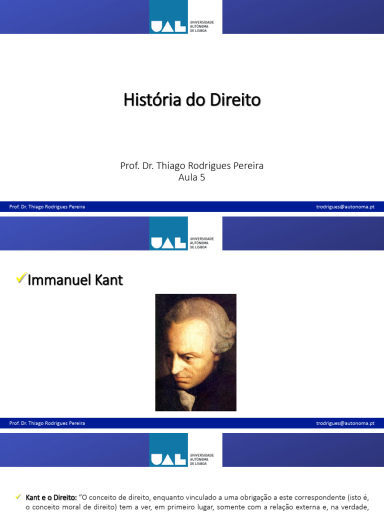 Kant e A Influência No Direito Moderno e Contemporâneo | PDF | Liberdade | Immanuel Kant