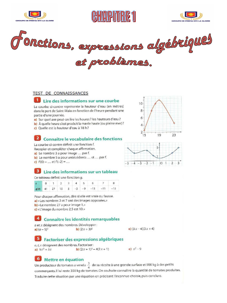 Ensembles de Nombres et Fonctions | PDF | Ensemble (Mathématiques ...