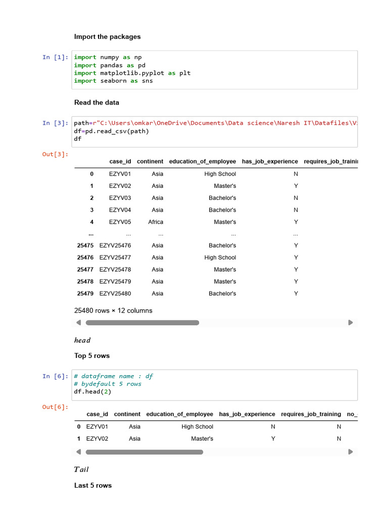 EDA_Session-2_Data frame Basics-2 | PDF | Computer Science | Computer Data