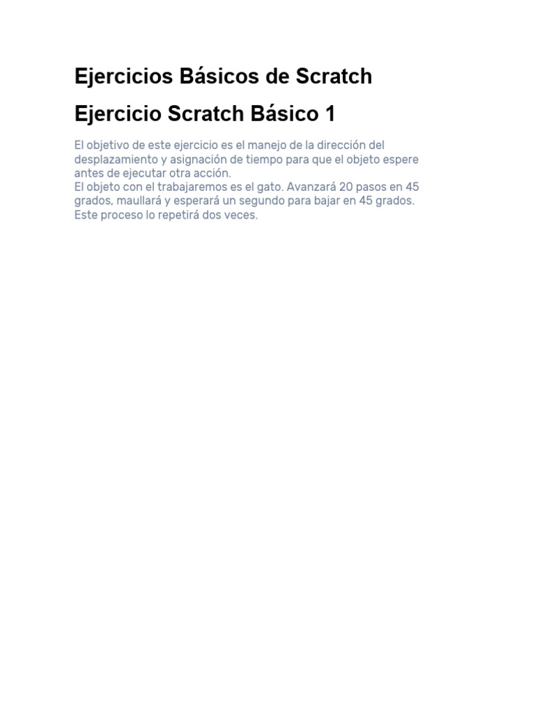 Ejercicios Básicos de Scratch | PDF | Variable (informática) | Informática