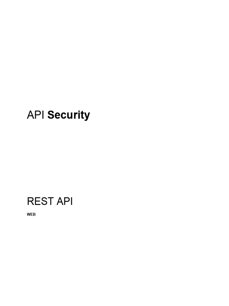 API Security | PDF | Computer Science | Security Engineering