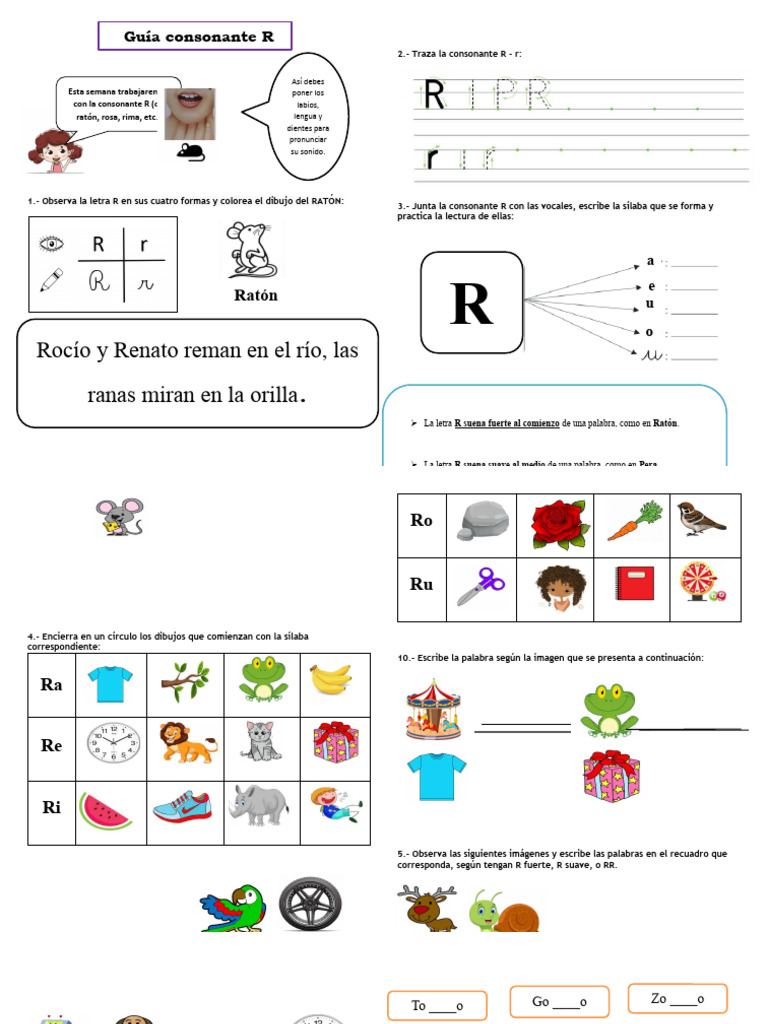 Consonante R Cuaderno | PDF | Lingüística | Fonética