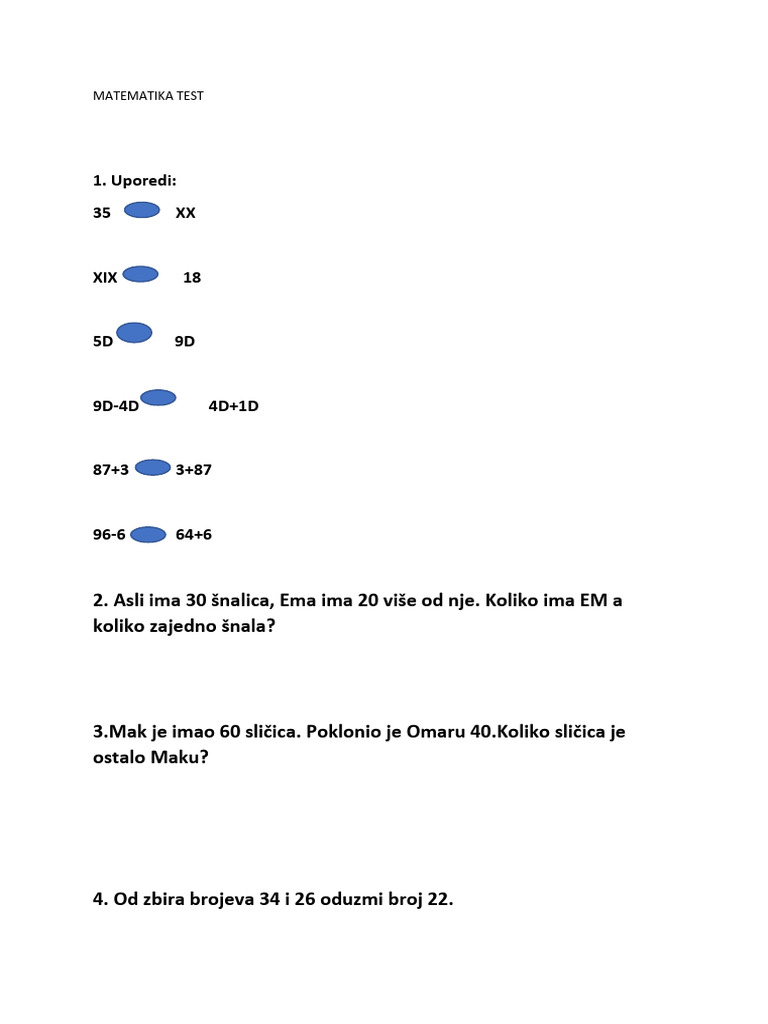 Matematika Test | PDF