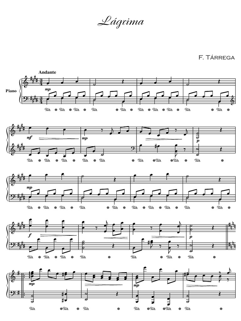 LAGRIMA | PDF | Compositions