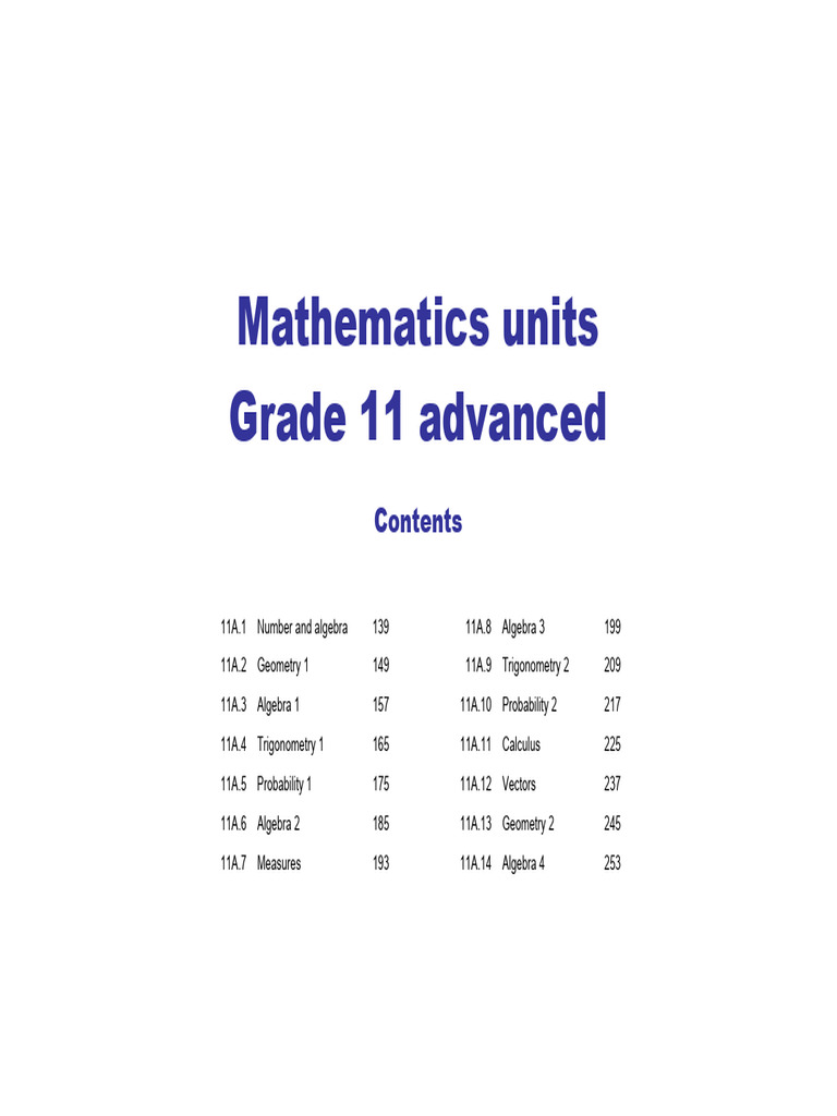 g11 Advanced | PDF | Summation | Algebra