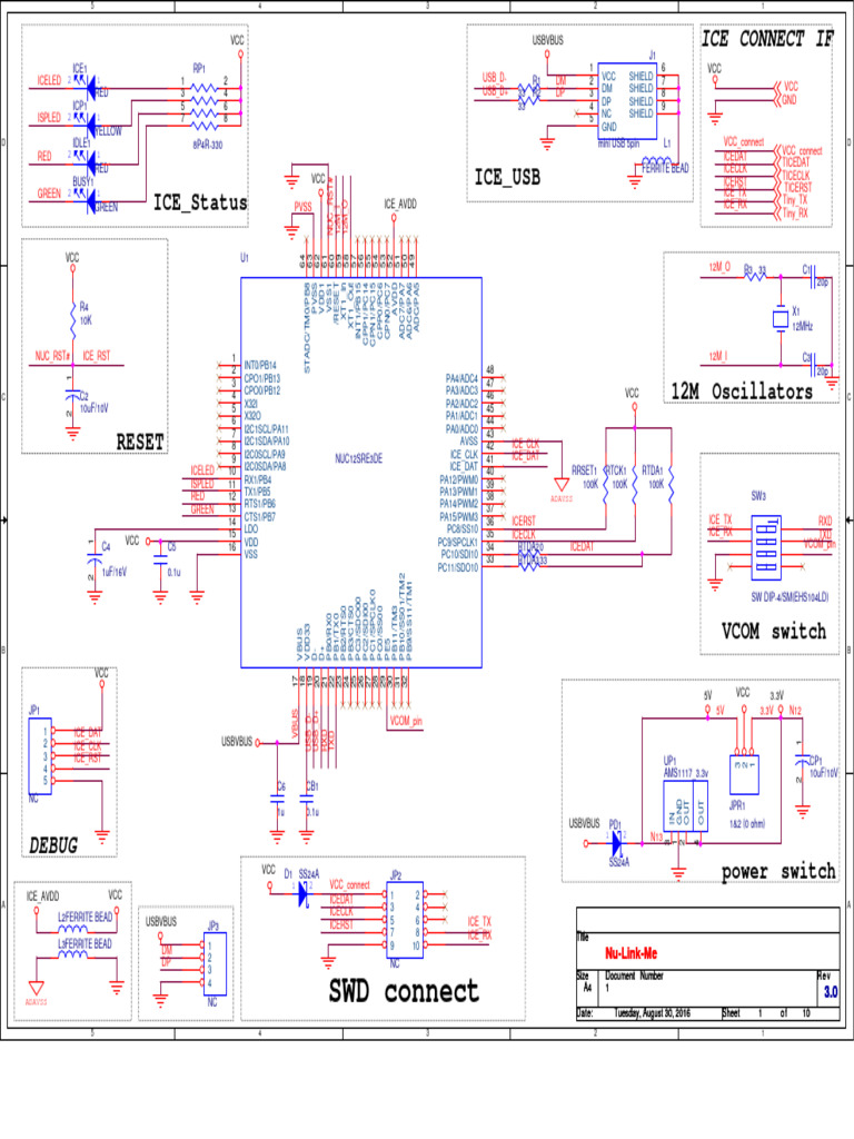 NuTiny-MS51FB Schematic V1.1 | PDF | Computer Engineering