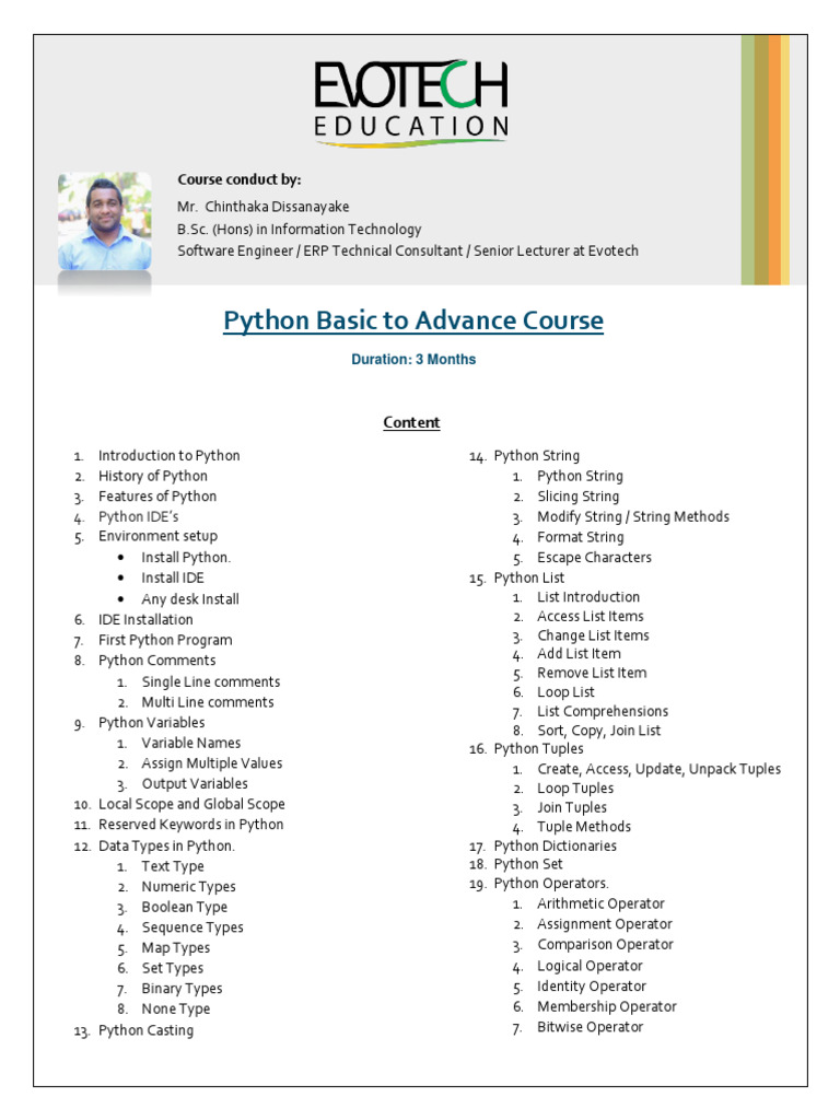 Python Master Class Content 2024 | Download Free PDF | Python ...