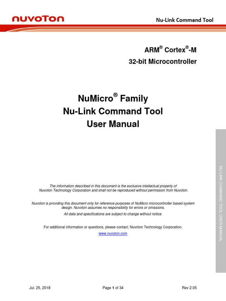 Nu-Link Command Tool User Manual - V2.05 | Download Free PDF | Command Line Interface ...