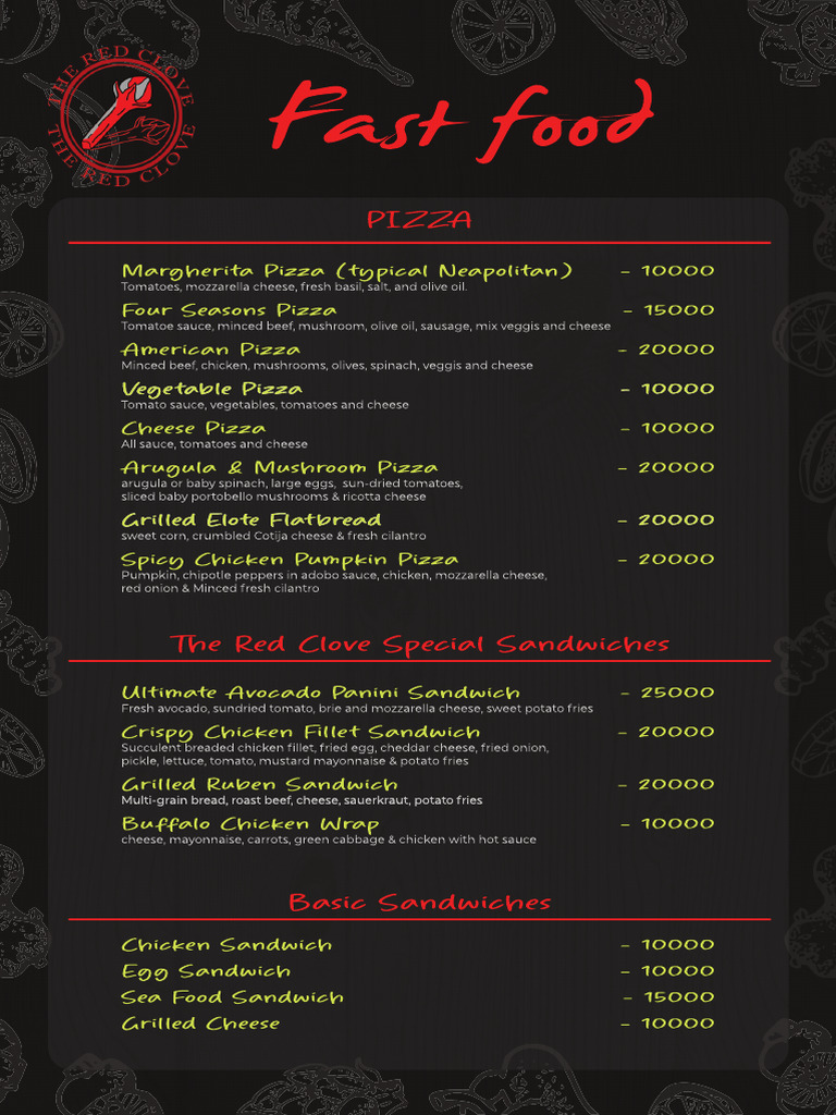 P&S Pizza Menu with Prices | PDF