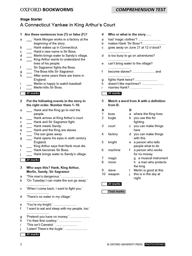 Obw A Connecticut Yankee in King Arthurs Court | PDF