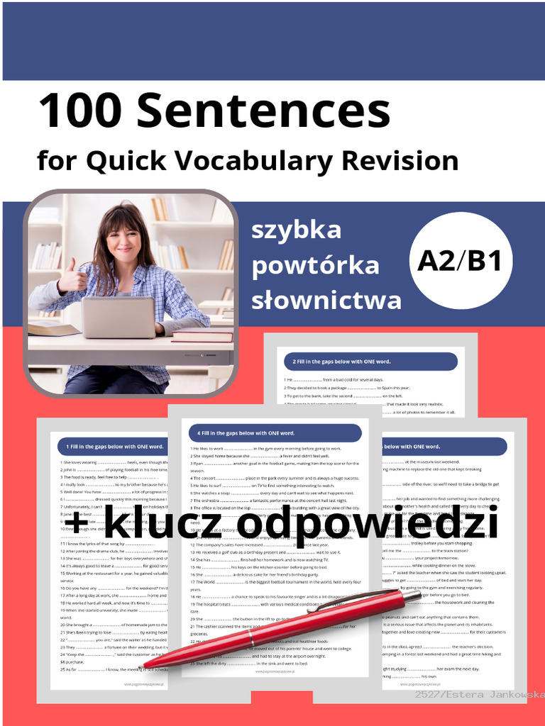 100 Sentences For Quick Vocabulary Revision - 1681672232 | PDF