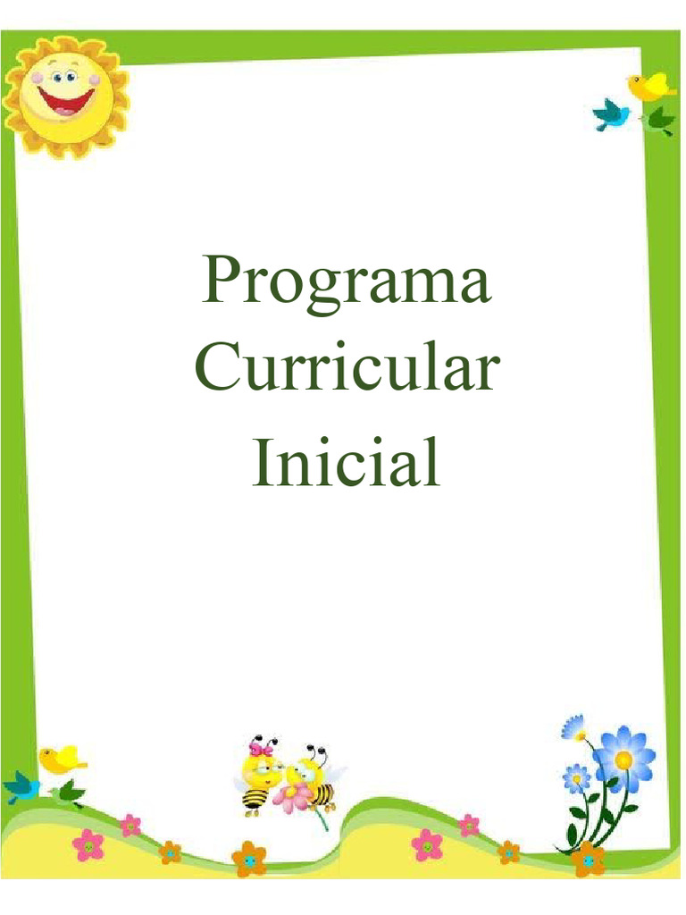 Programa Curricular Inicial | PDF | Amor | Comunicación