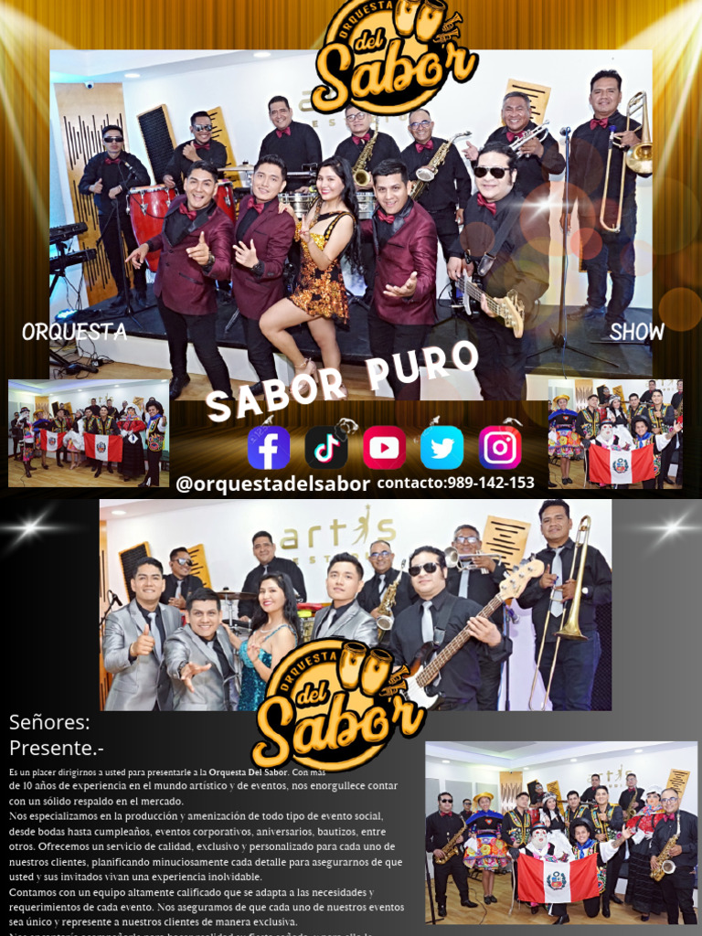 Cotizacion Orquesta Del Sabor 2024. | PDF | Orquestas