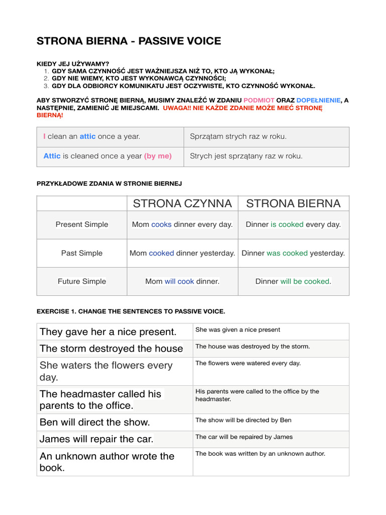 Passive Voice & Conditionals | PDF