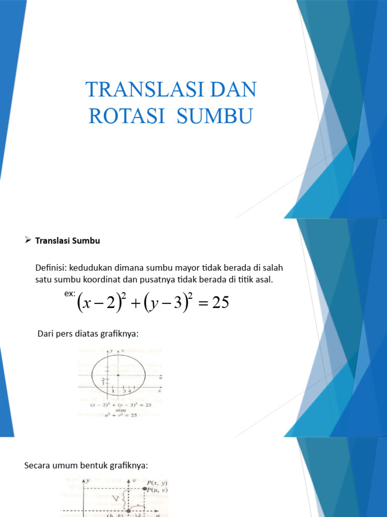Translasi dan Rotasi Sumbu dalam Grafik | PDF