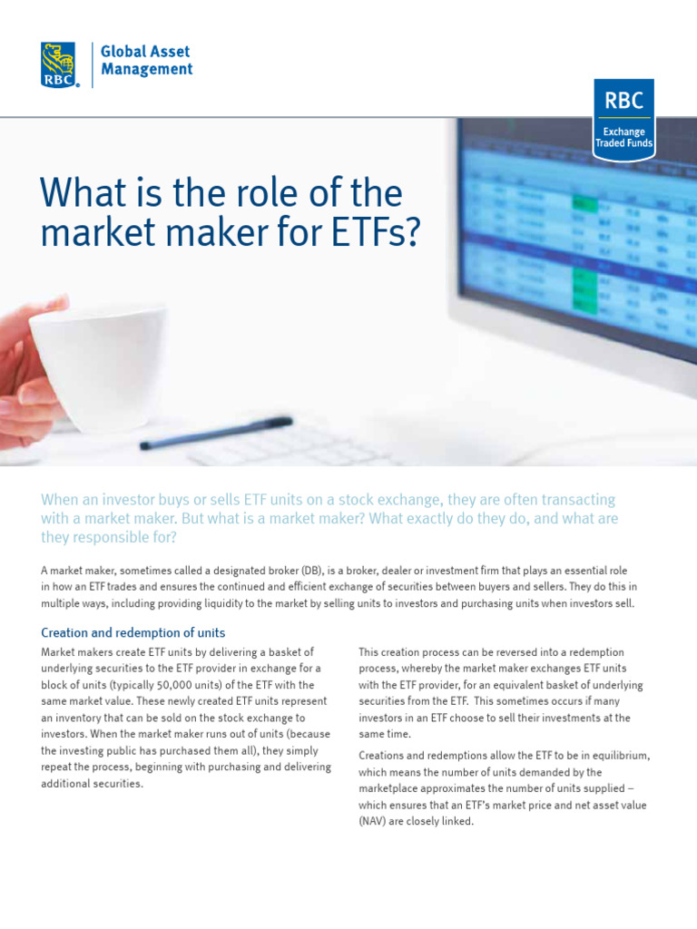 What Is The Role of The Market Maker For Etfs | PDF | Exchange Traded ...