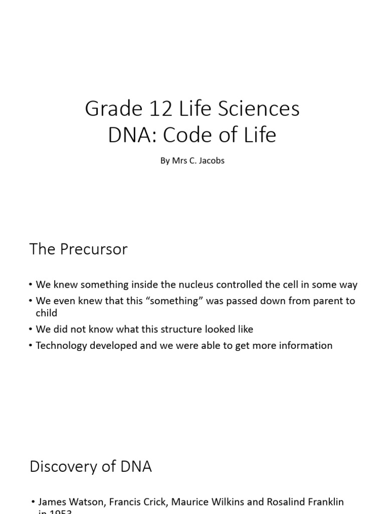 DNA Revision Slides Printable | Download Free PDF | Translation ...