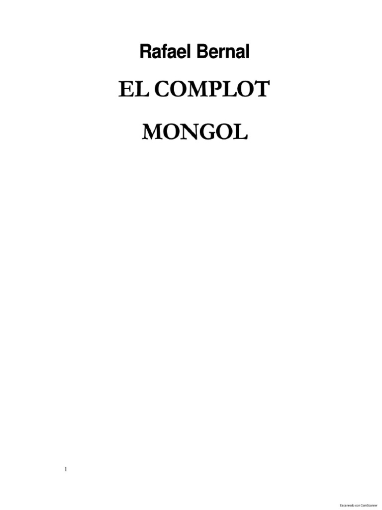 El Complot Mongol | PDF